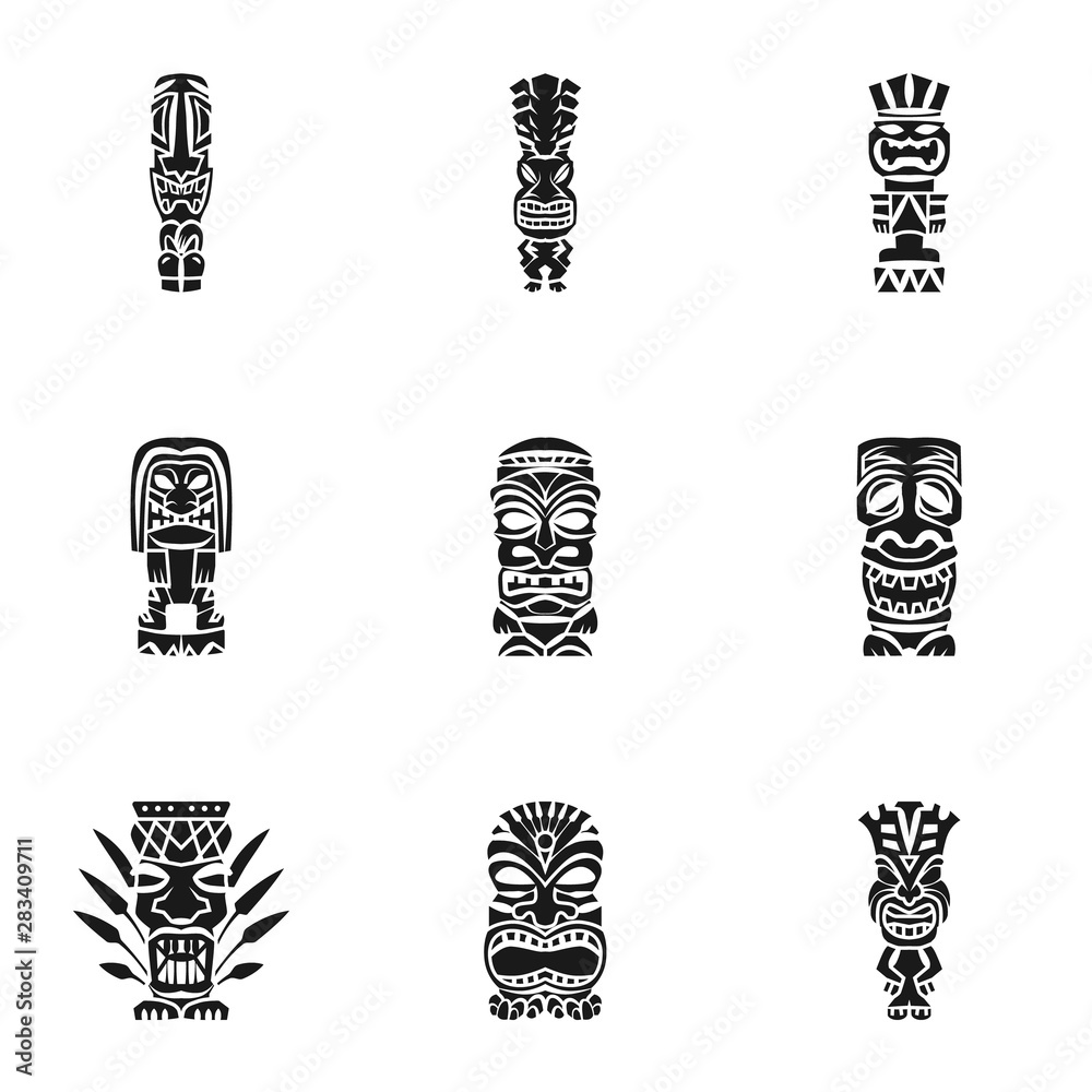 Aloha idol icon set. Simple set of 9 aloha idol vector icons for web ...