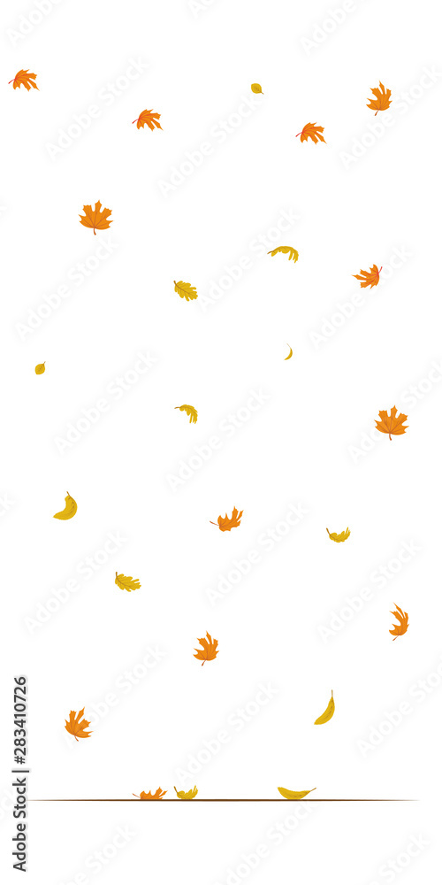 Autumn background. Falling leaves. Vector illustration. The frame of ...
