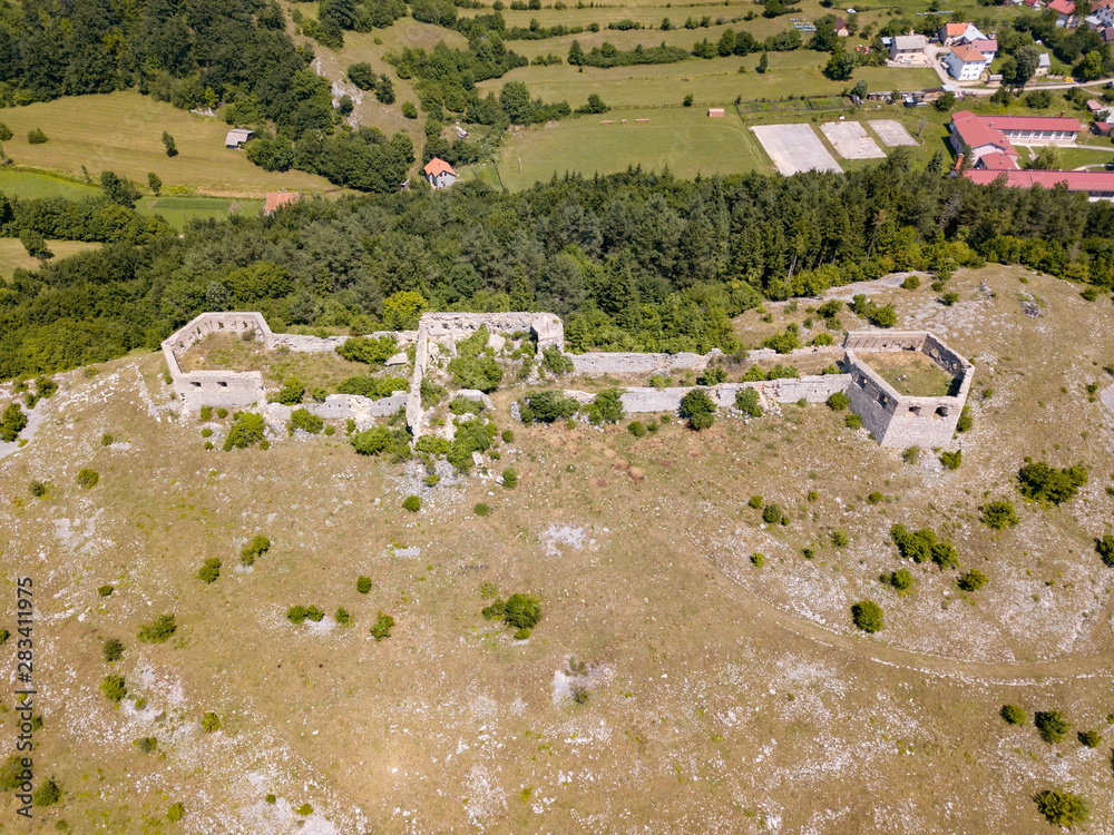 Austro-Hungarian fortress ruins in Kalinovik (Bosnia and Hezegovina ...