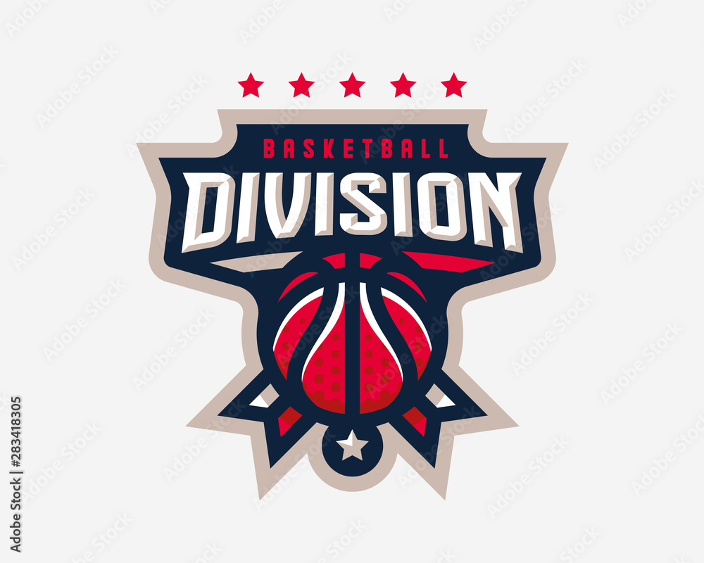 Basketball logo design, emblem tournament template editable for your ...
