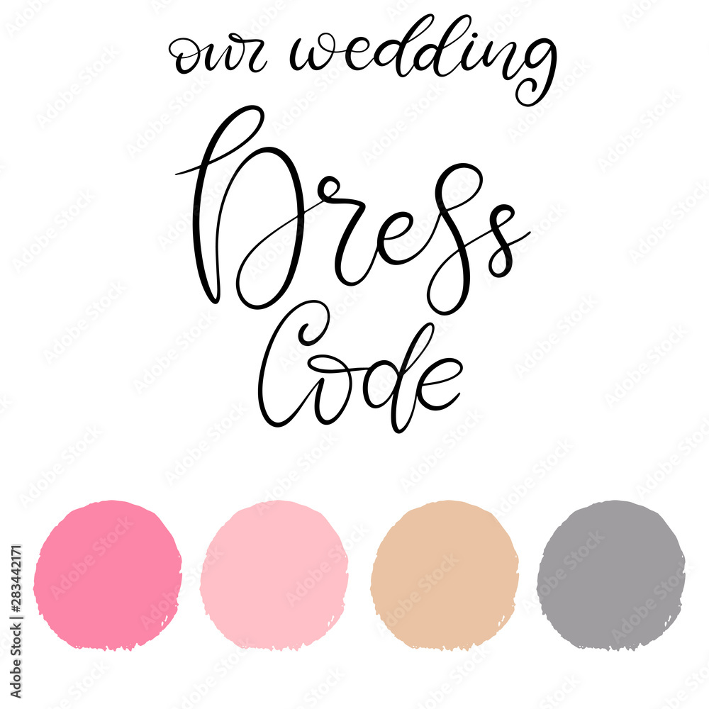 Wedding dress code color palette Stock Vector | Adobe Stock