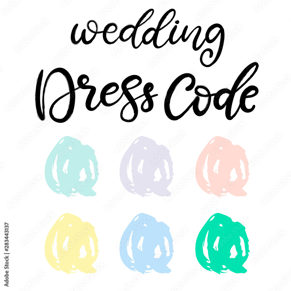 Wedding dress code color palette Stock Vector | Adobe Stock