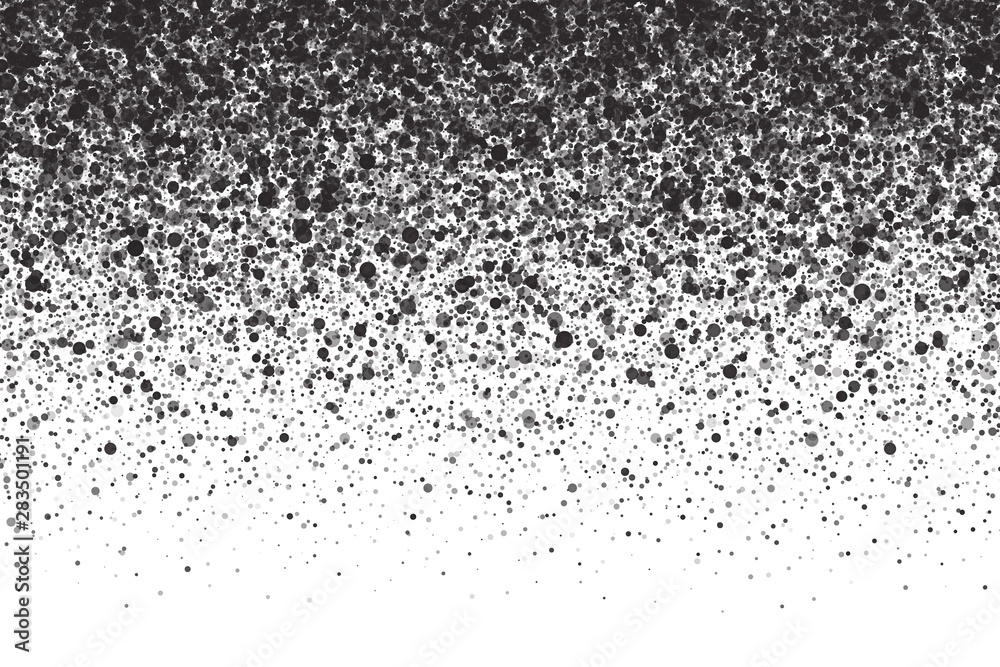 Abstract Scattered Falling Particles Isolated On White Background ...