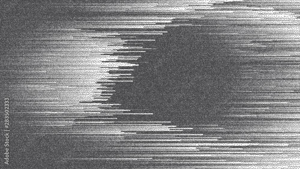 Glitch Art Stippled Dotwork Dynamic Flow Lines Abstract Background In ...