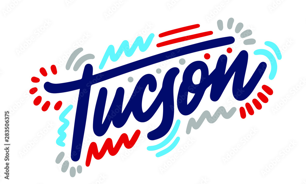 Tucson handwritten city name.Modern Calligraphy Hand Lettering for ...