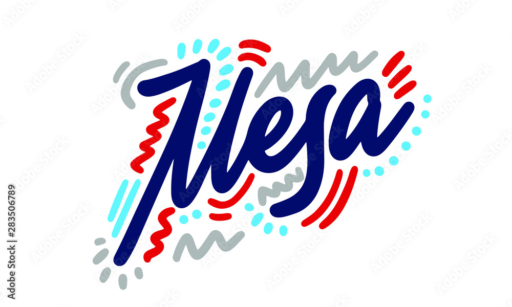 Mesa handwritten city name.Modern Calligraphy Hand Lettering for ...