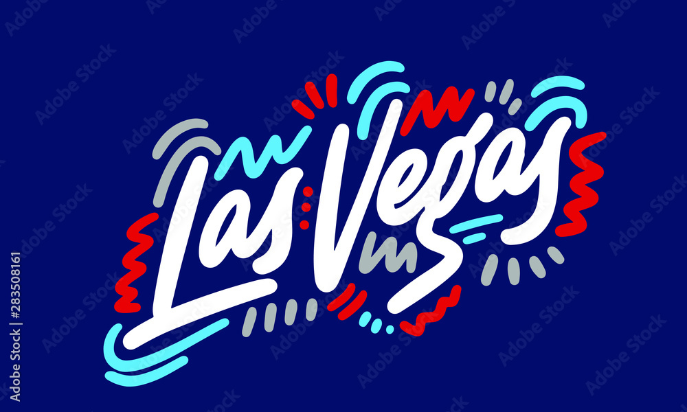 Las Vegas handwritten city name.Modern Calligraphy Hand Lettering for ...