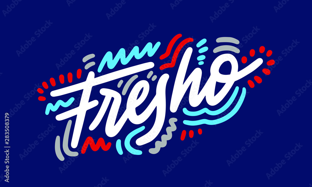 Fresno handwritten city name.Modern Calligraphy Hand Lettering for ...