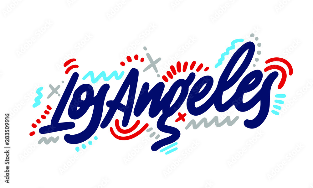 Los Angeles handwritten city name.Modern Calligraphy Hand Lettering for ...