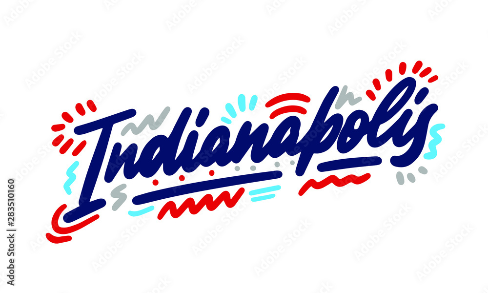 Indianapolis handwritten city name.Modern Calligraphy Hand Lettering ...