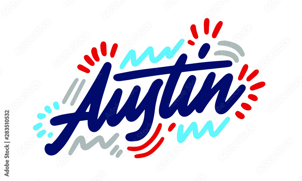 Austin handwritten city name.Modern Calligraphy Hand Lettering for ...