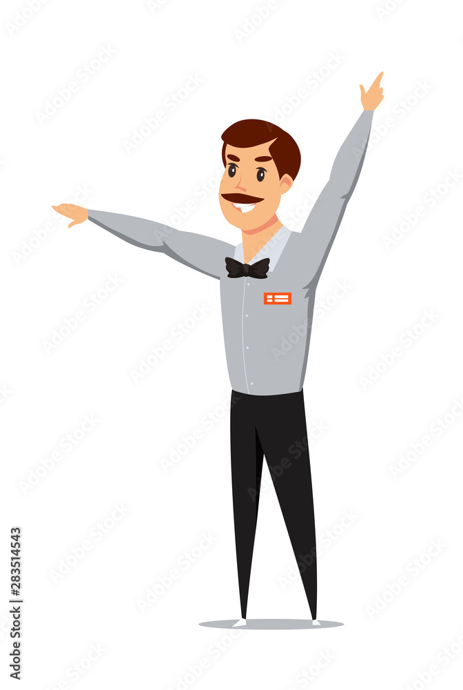 Boxing match referee flat vector illustration Stock Vector | Adobe Stock