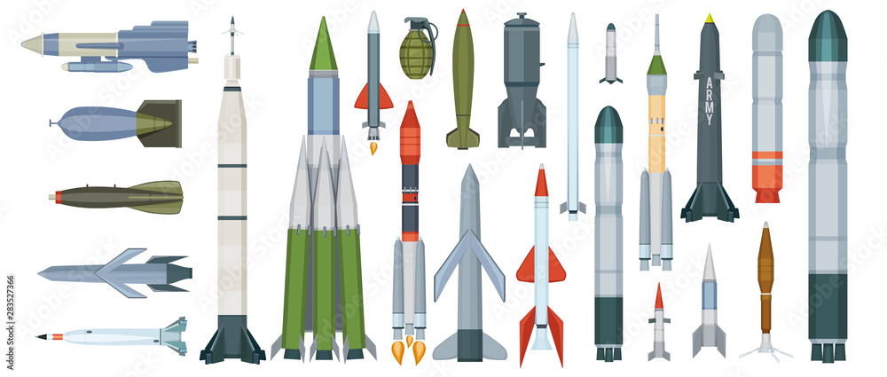 Army weapons. Propeller engine military missile dangerous ballistic ...