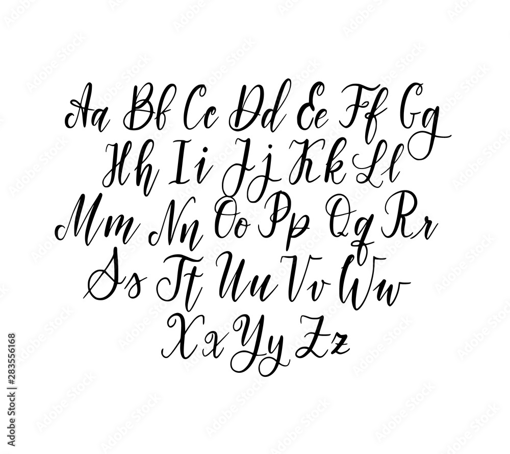 Calligraphy Lettering A Z