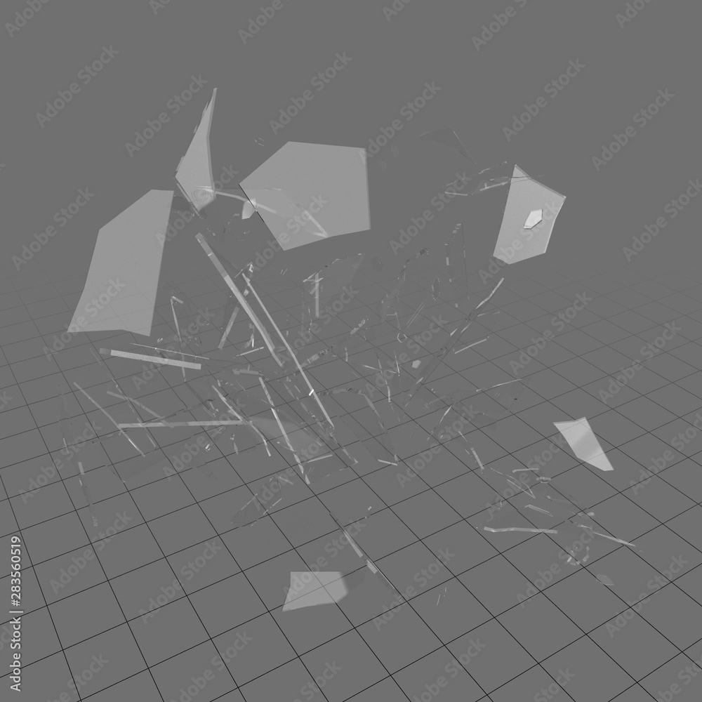 Shattered glass Stock 3D asset | Adobe Stock