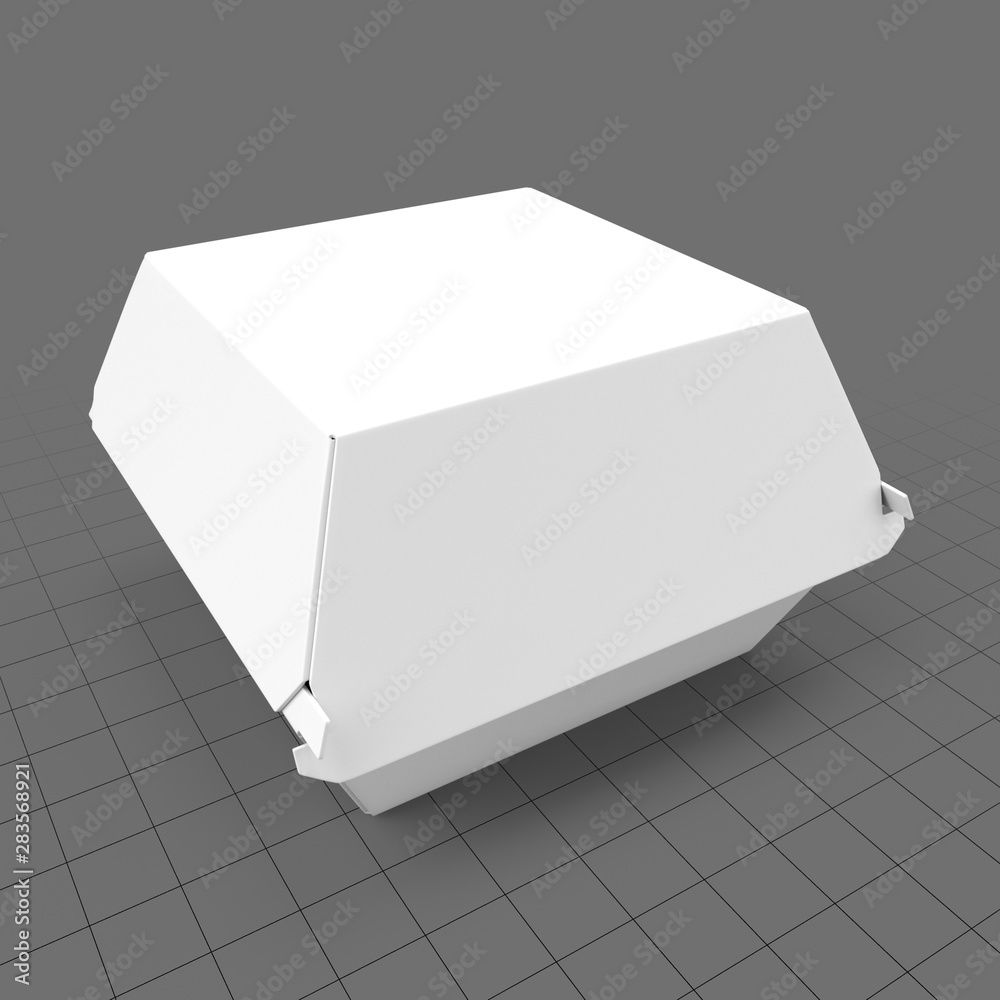 Closed burger box Stock 3D asset | Adobe Stock