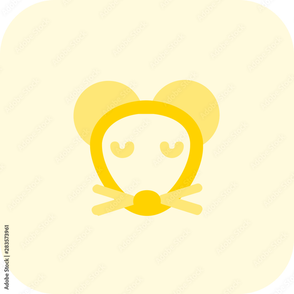 Sad face pictorial representation mouse emoji for chat Stock Vector ...
