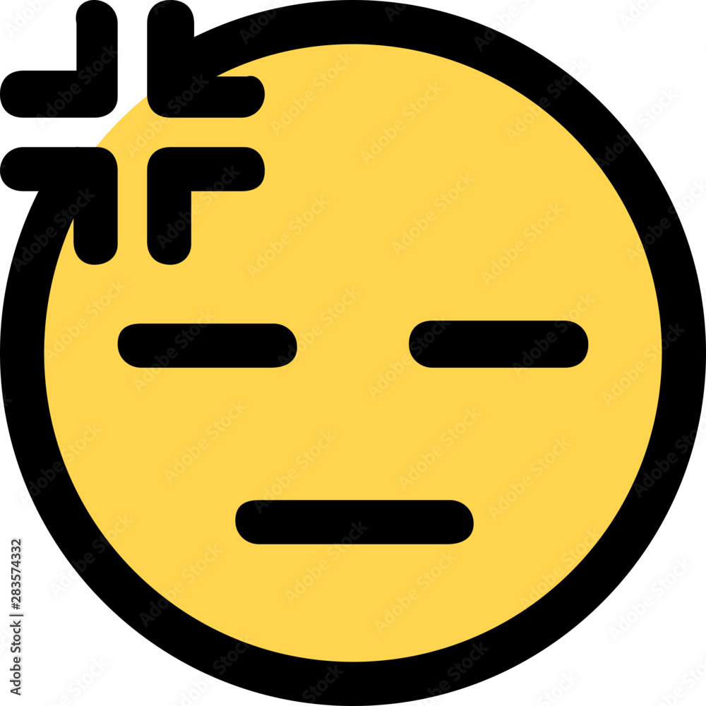tired or exhausted emoticon with plus symbol Stock Vector | Adobe Stock