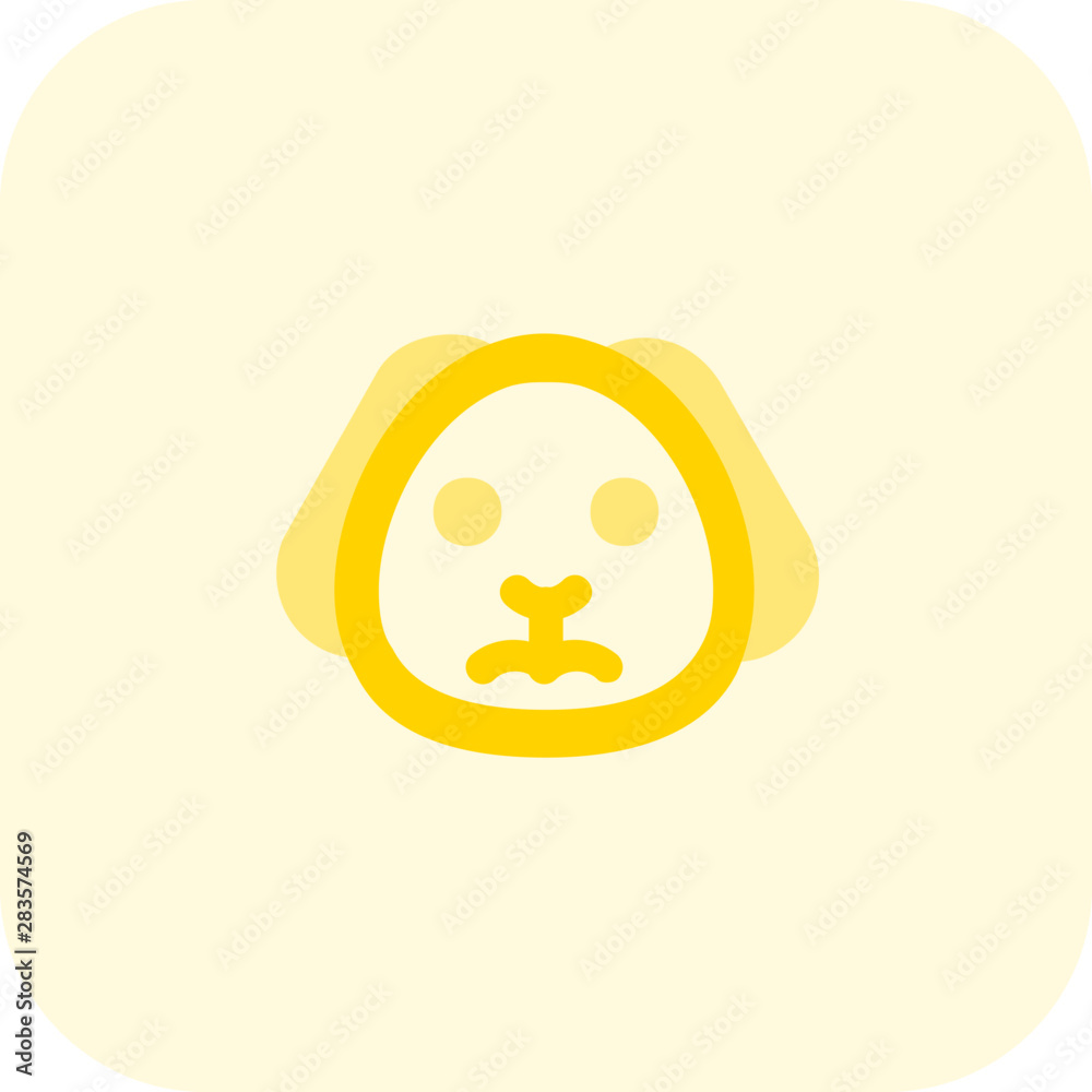 Sad puppy frowning pictorial representation chat emoticon Stock Vector ...