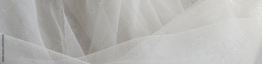 Wedding White Silk transparent fabric. Abstract soft chiffon texture ...