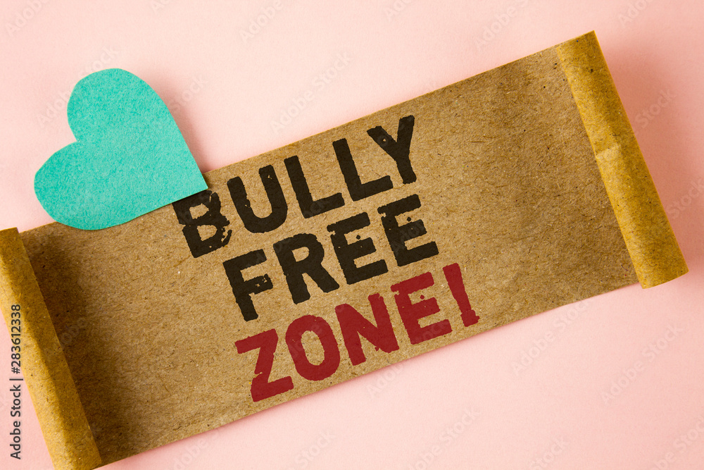 Word writing text Bully Free Zone Motivational Call. Business concept ...