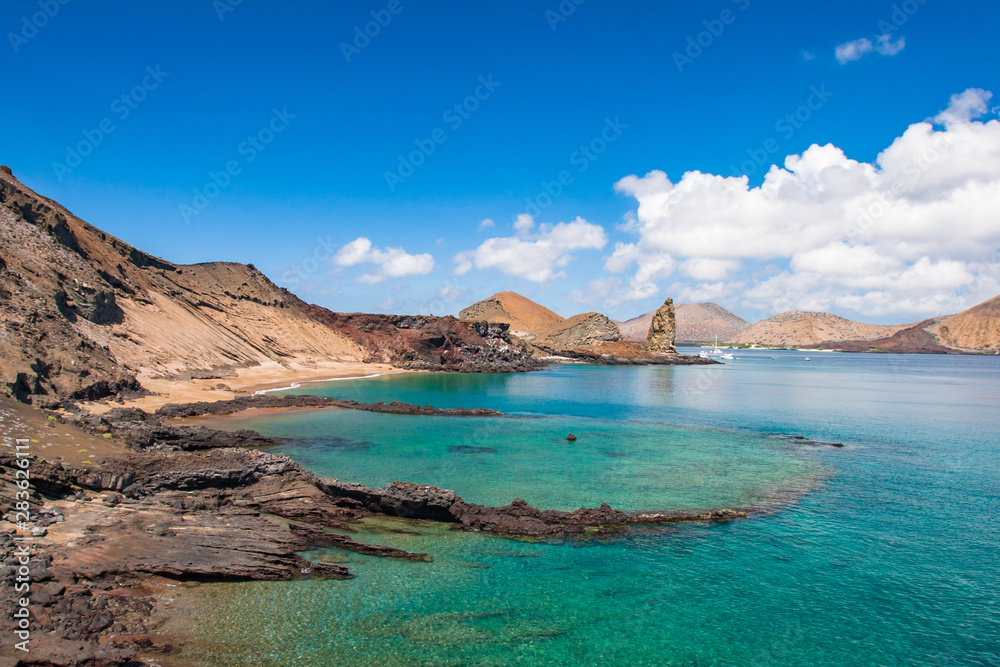 Galapagos Islands. Ecuador. View of the beach. Traveling in Ecuador ...