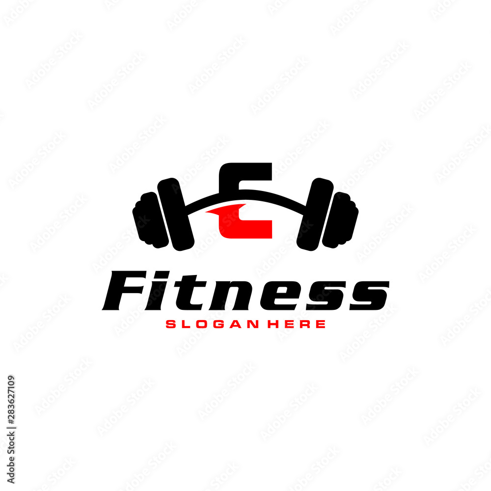 Letter C Logo With barbell. Fitness Gym logo. fitness vector logo ...
