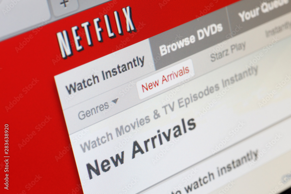 Netflix Website Homepage in Apple Safari Browser Stock Photo | Adobe Stock