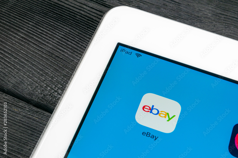 Sankt-Petersburg, Russia, July 6, 2018: eBay application icon on Apple ...