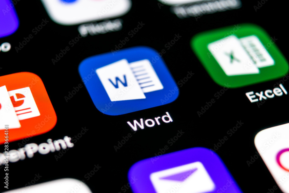 Microsoft Word Icon Black