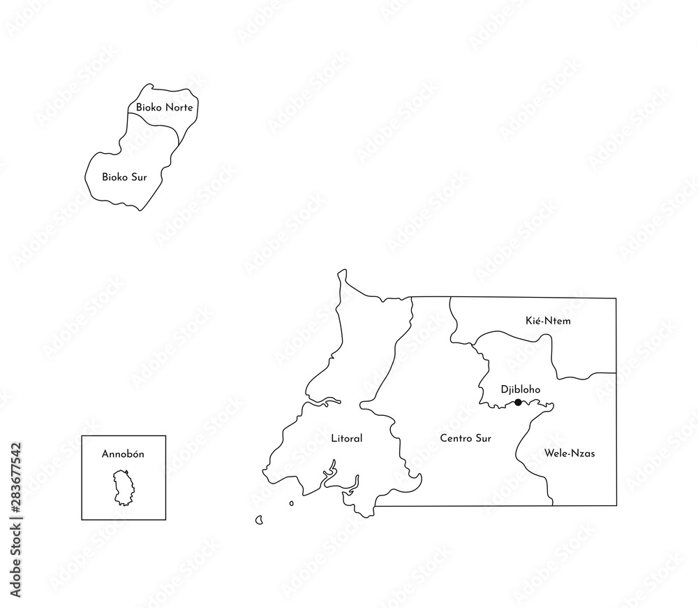 Vector isolated illustration of simplified administrative map of ...