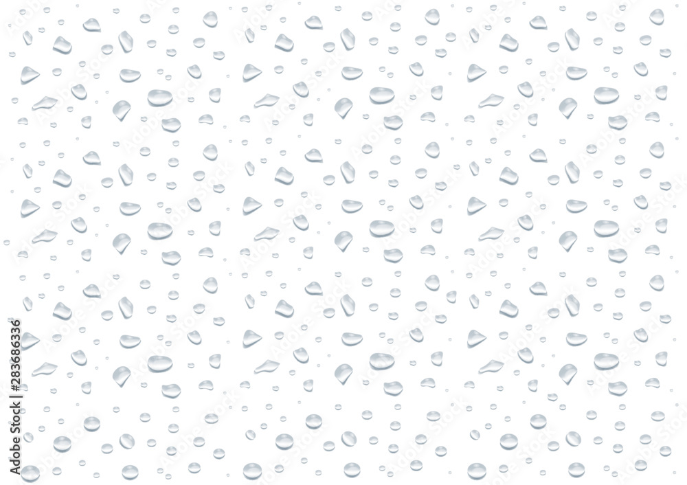 Different shape of small waterdrops vector isolated on white background ...