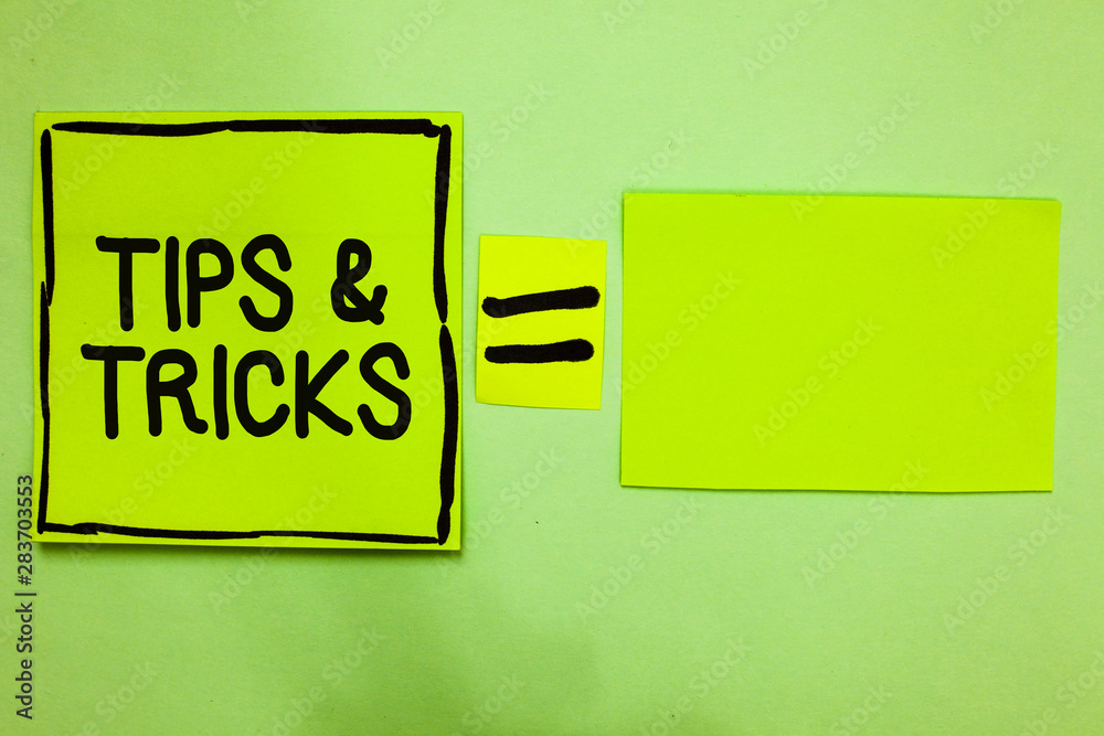 Word writing text Tips and Tricks. Business concept for Steps Lifehacks ...