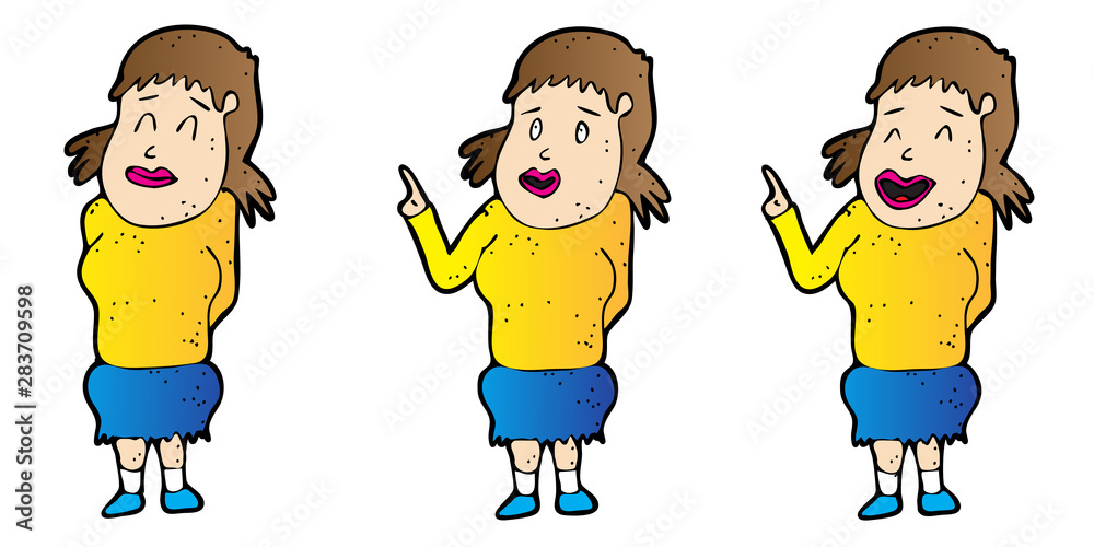 Explainer character design with theme of casual woman Stock Vector ...