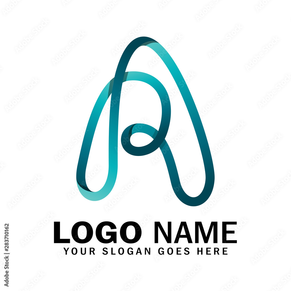 Letter A infinity logo template. Infinity, endless, unlimited symbol ...