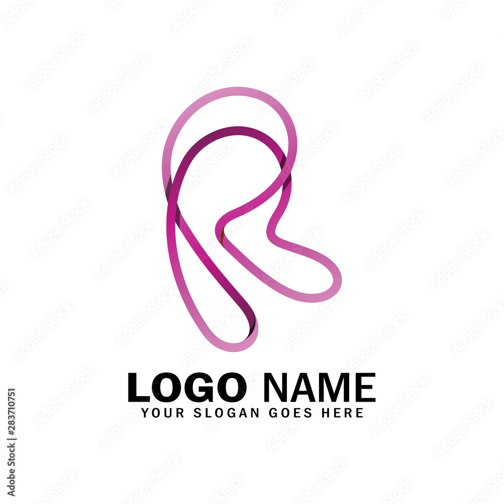 Letter R infinity logo template. Infinity, endless, unlimited symbol ...