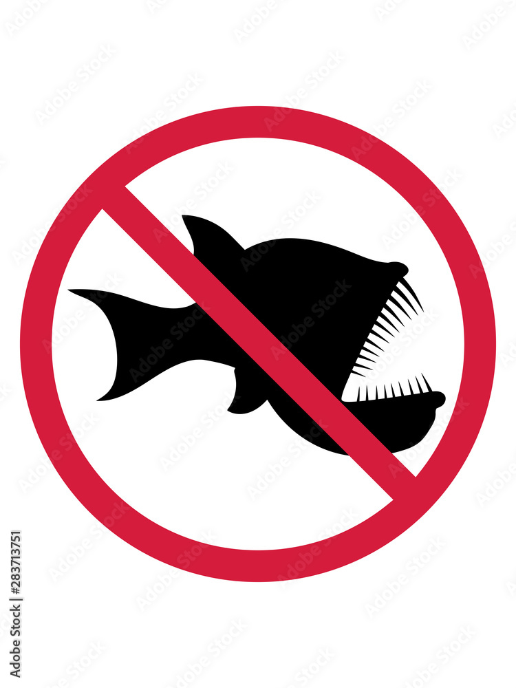 kein tiefsee fisch verboten schild gefährlich zähne hässlich böse ...
