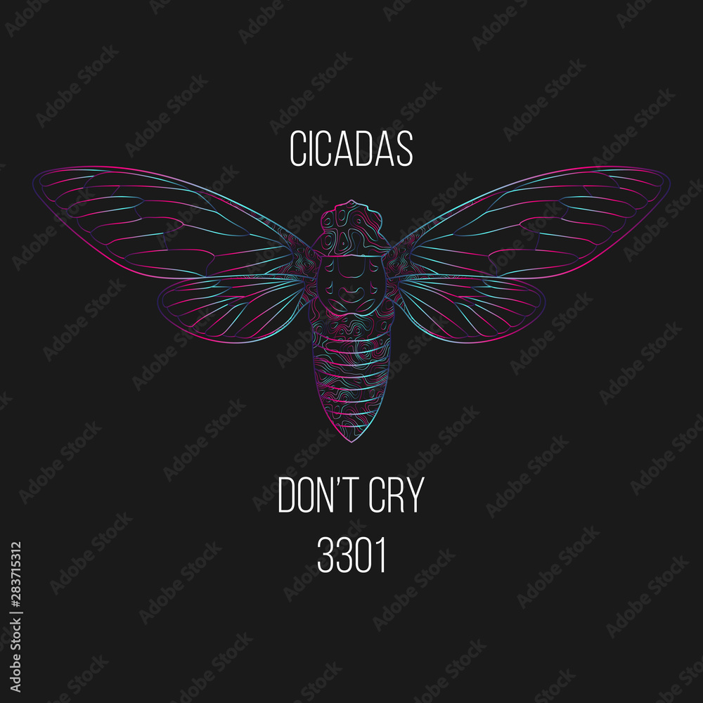 Cicada 3301 abstract lines illustration. Stock Vector | Adobe Stock