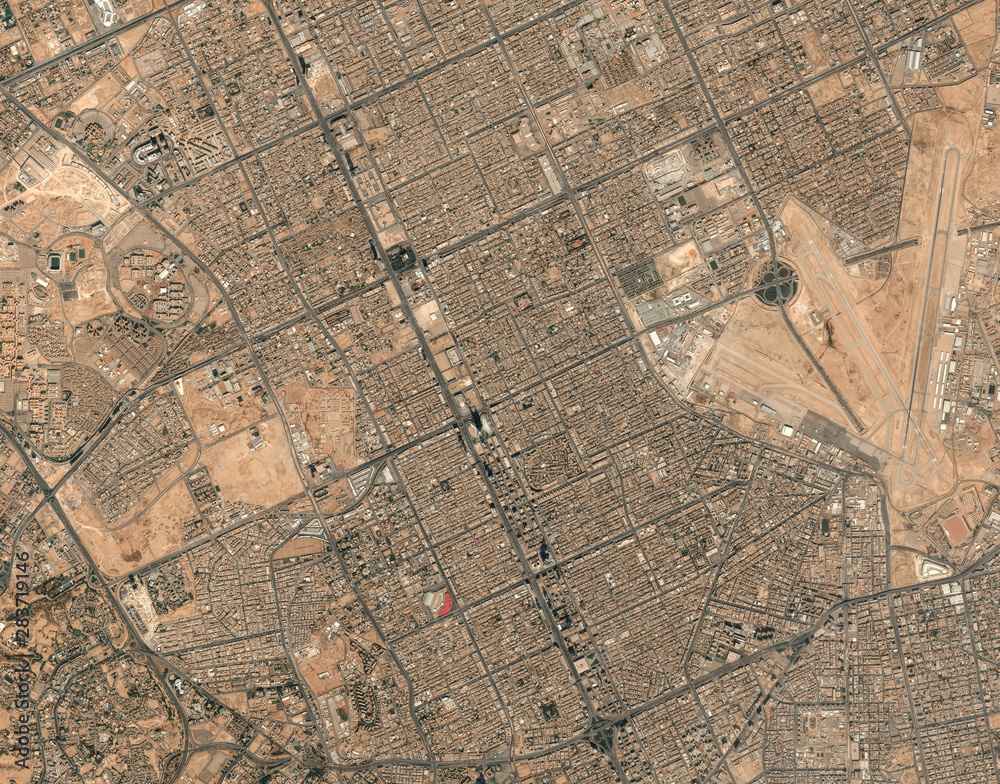 High resolution Satellite image of Riyadh, Saudi Arabia (Isolated ...