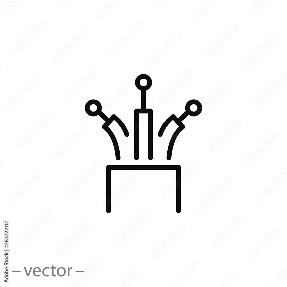 optic fiber cable icon, fibre broadband, electric cable thin line ...