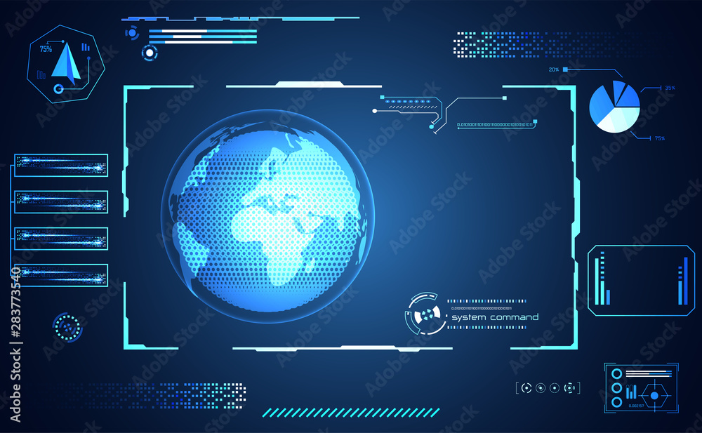 Abstract health medical world ui futuristic hud interface hologram ...