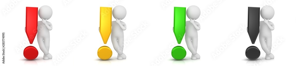 exclamation mark exclamation point advice warning sign decision man ...