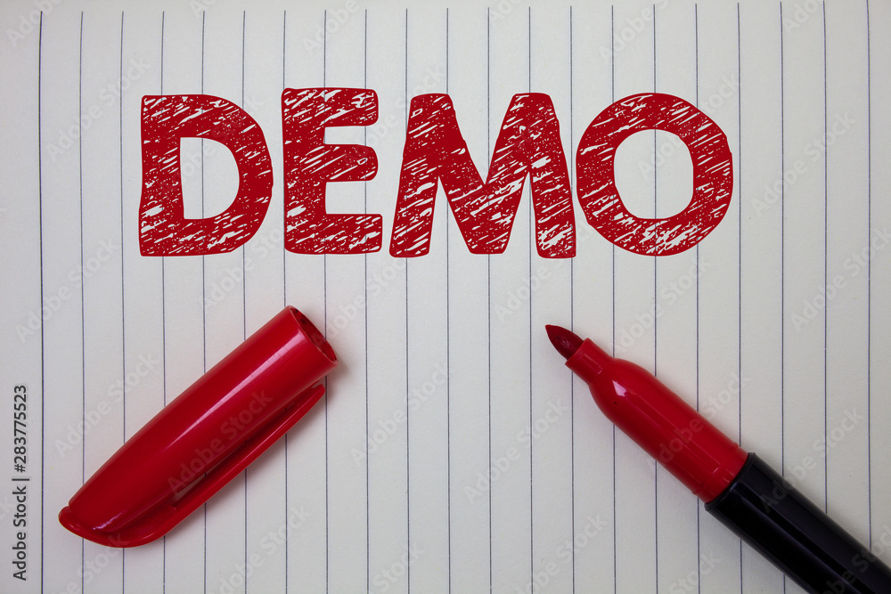 Word writing text Demo. Business concept for Trial Beta Version Free ...