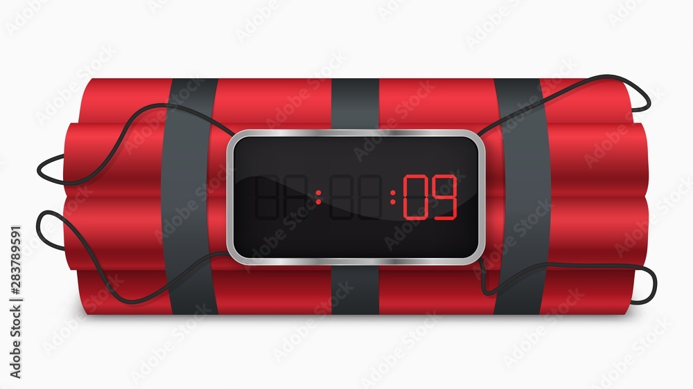 Tnt time bomb . Timebomb with clock . Stock Vector | Adobe Stock