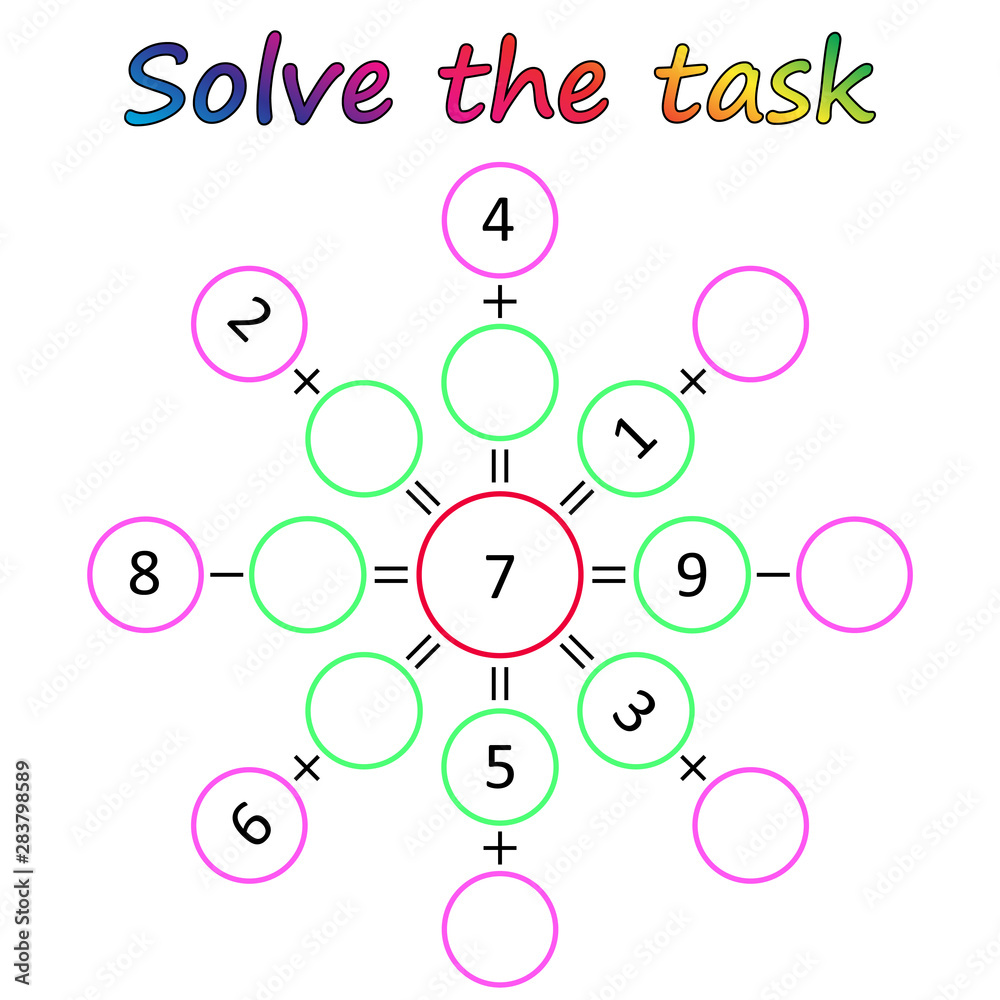 Worksheet. Mathematical puzzle game. Learning mathematics, tasks for ...