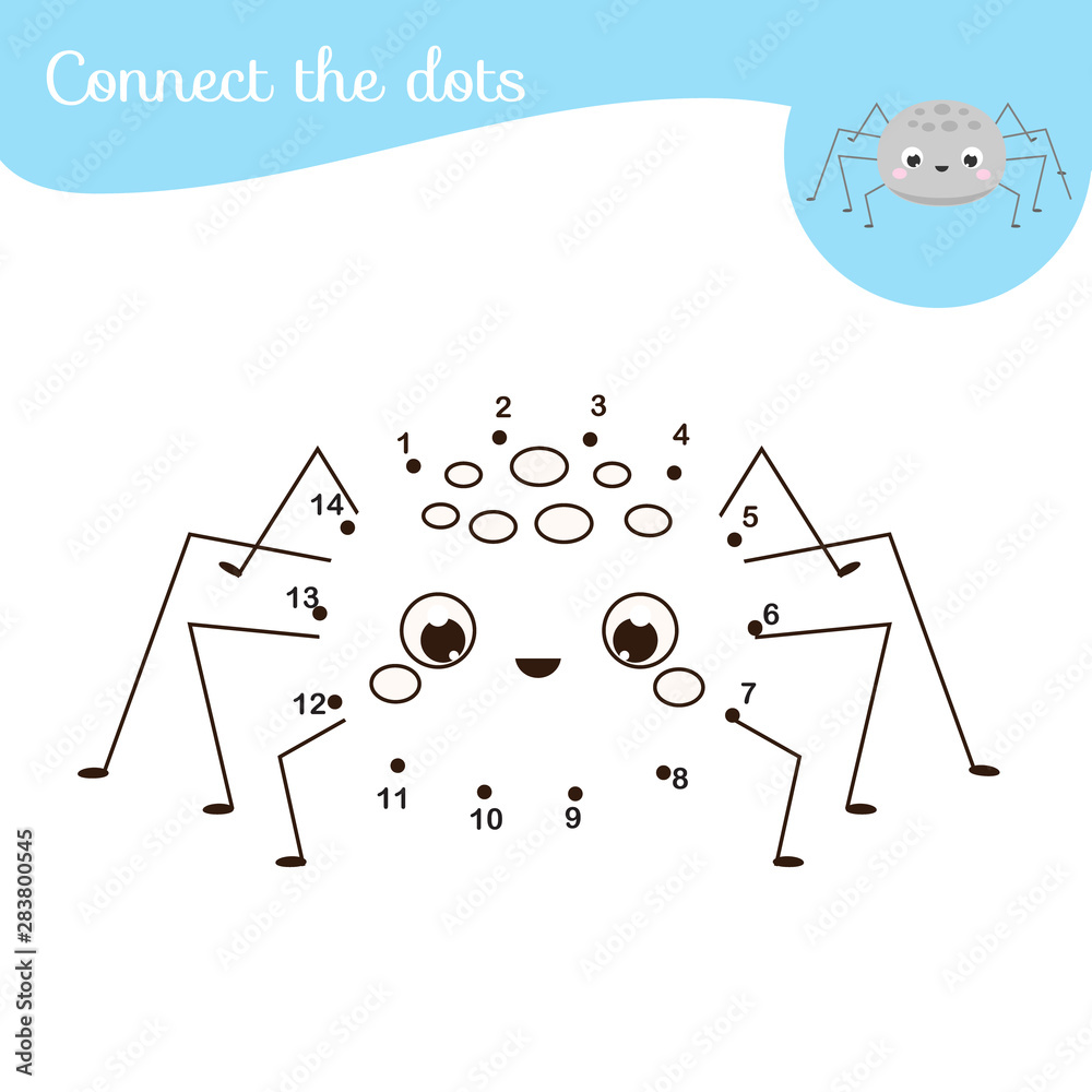Connect the dots. Dot to dot by numbers activity for kids and toddlers ...