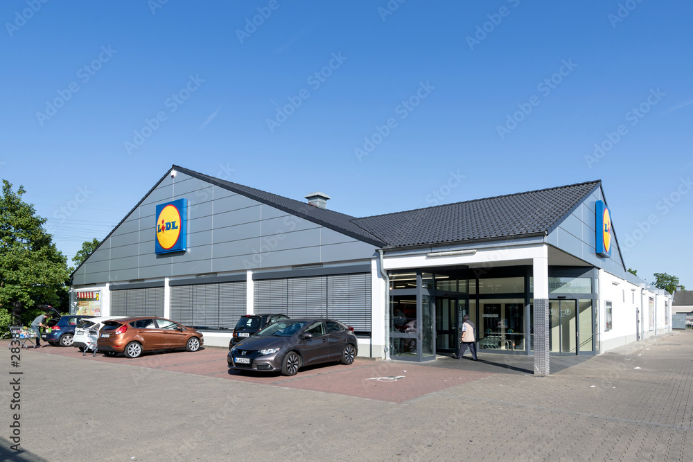 COLOGNE, GERMANY - May 4, 2018: Lidl branch. Lidl is the largest ...