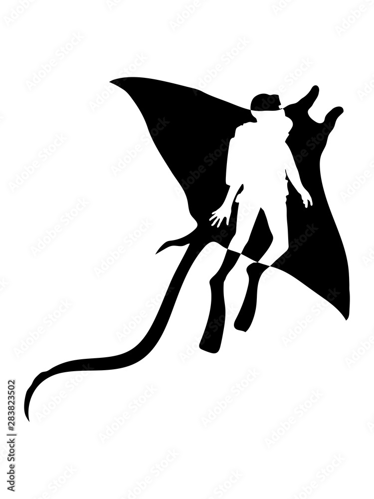 taucher 2 freunde zusammen tauchen stachelrochen schwimmen tauchen ...