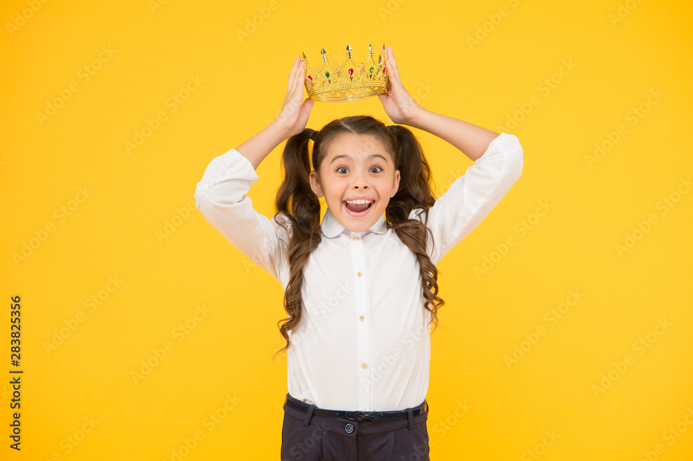 Beautiful princess. Just best. Princess life. Symbol of luxury. Small ...