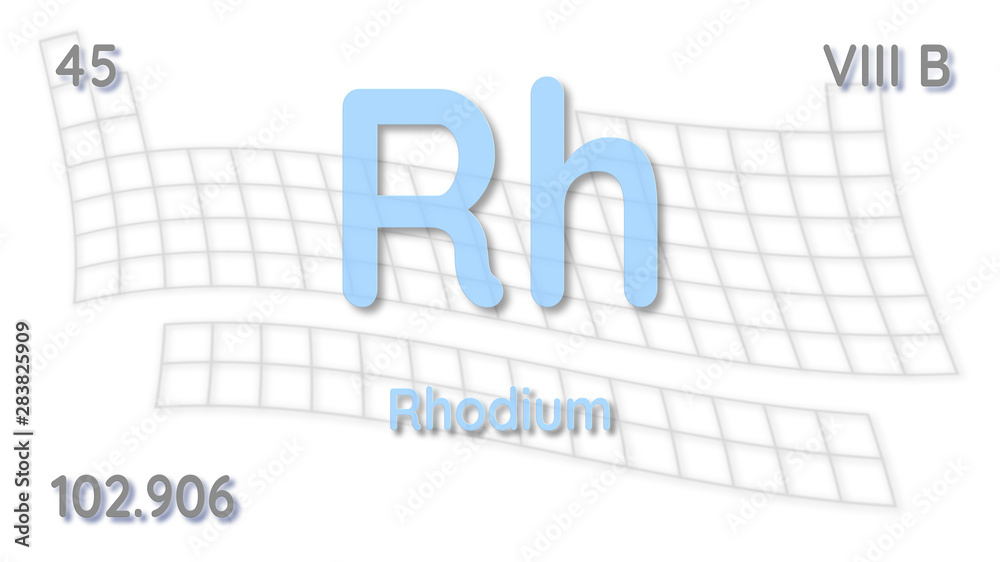 Rubidium chemical element physics and chemistry illustration backdrop ...